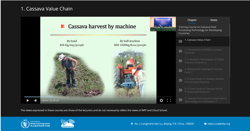 Training Course on Cassava Food Processing Technology for Developing ...